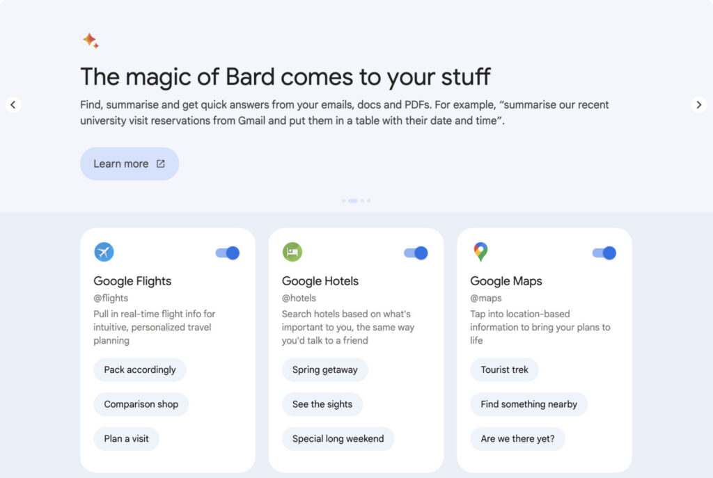 【Bard】Googleサービスと連携が可能に！ChatGPTを超えるか？|アプデ情報まとめ | テクログ
